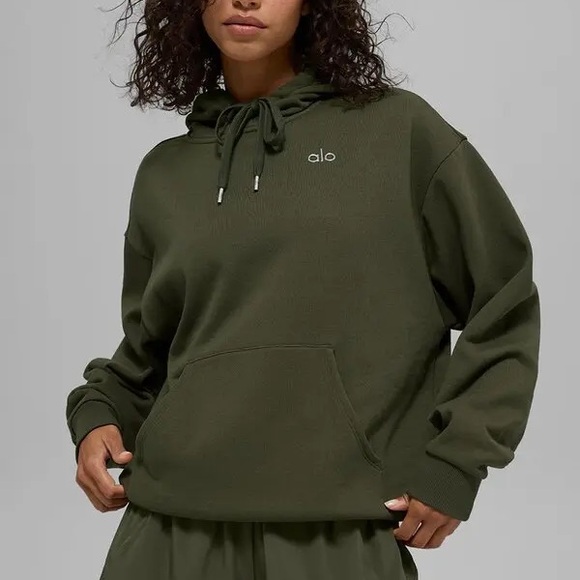 ALO Yoga | Tops | Alo Yoga Womens Olive Hoodie | Poshmark